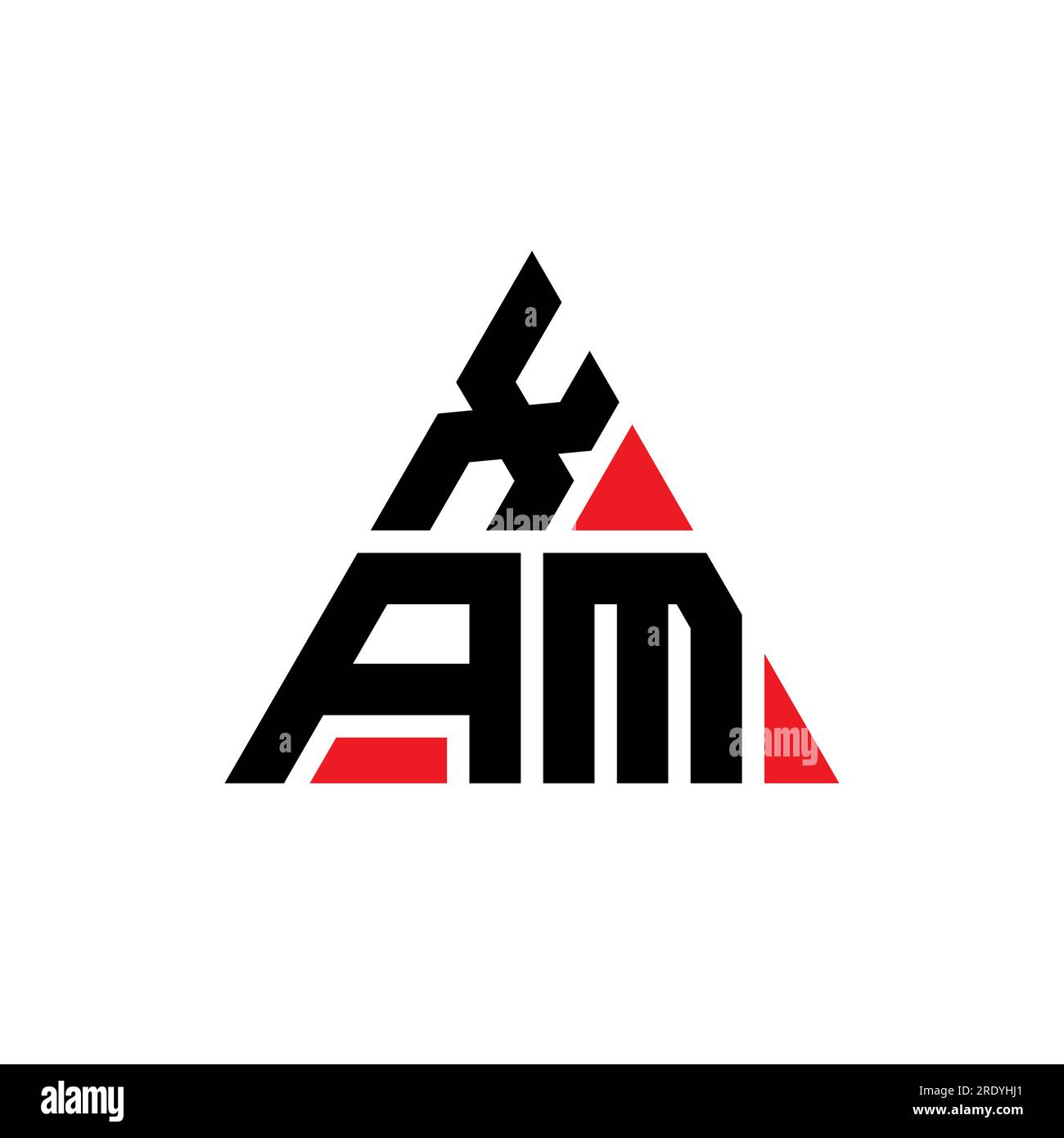 XAM triangle letter logo design with triangle shape. XAM triangle logo ...