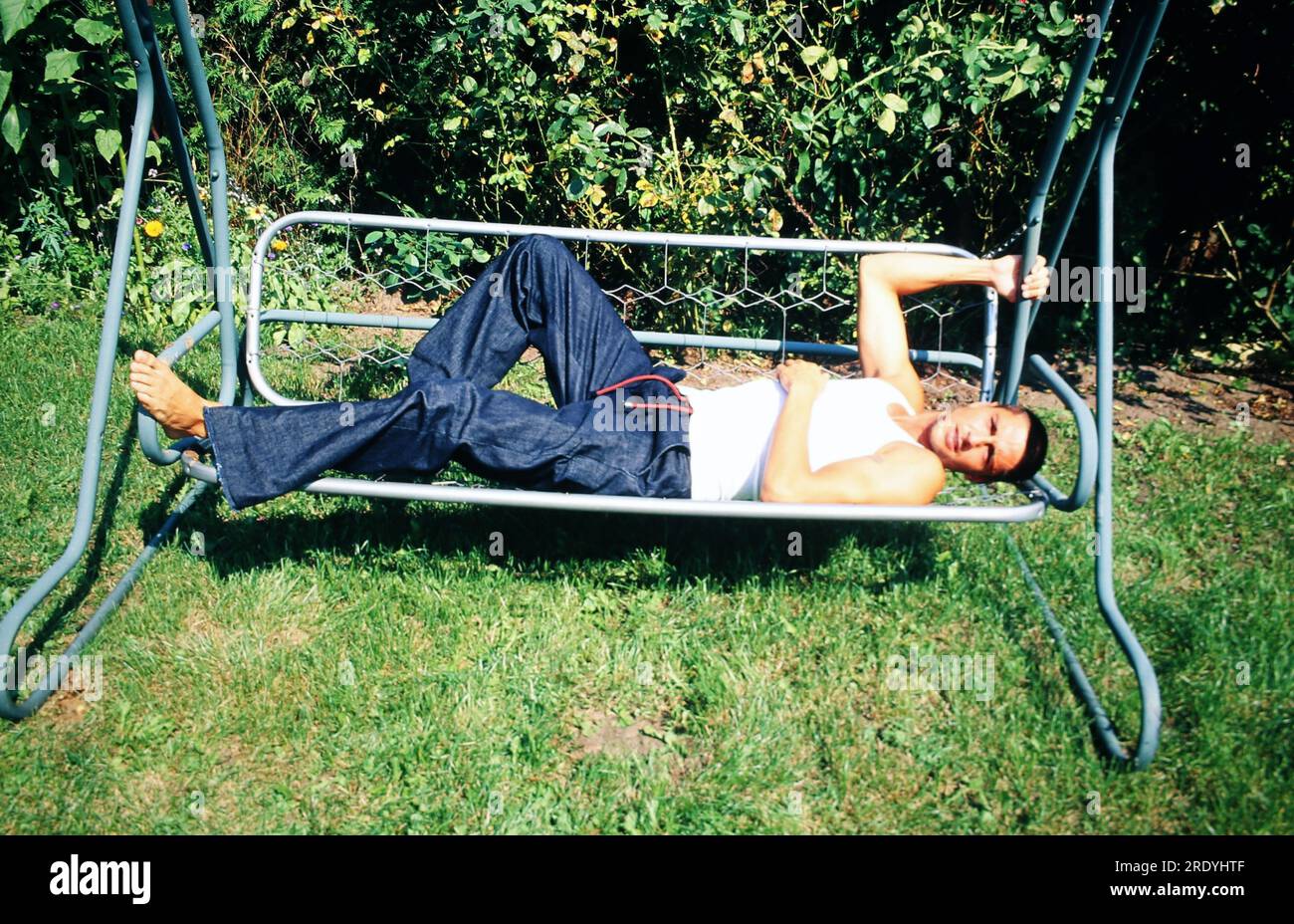 Oliver Bootz, deutscher Schauspieler, bei einem Fotoshoot auf einer ...