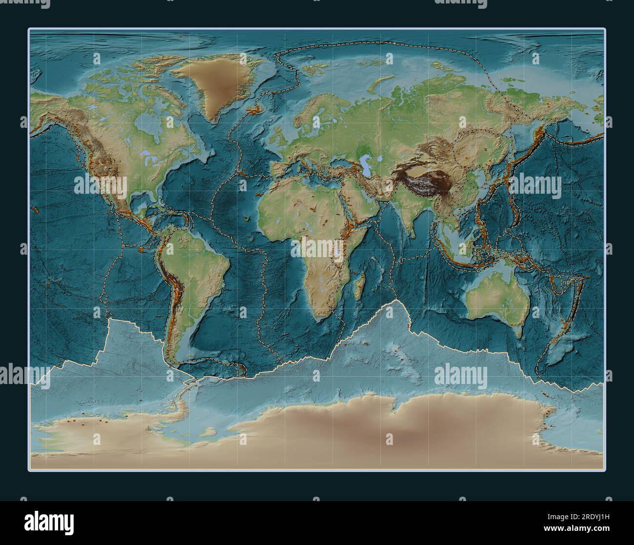 Antarctica tectonic plate on the Wiki style elevation map in the Gall ...