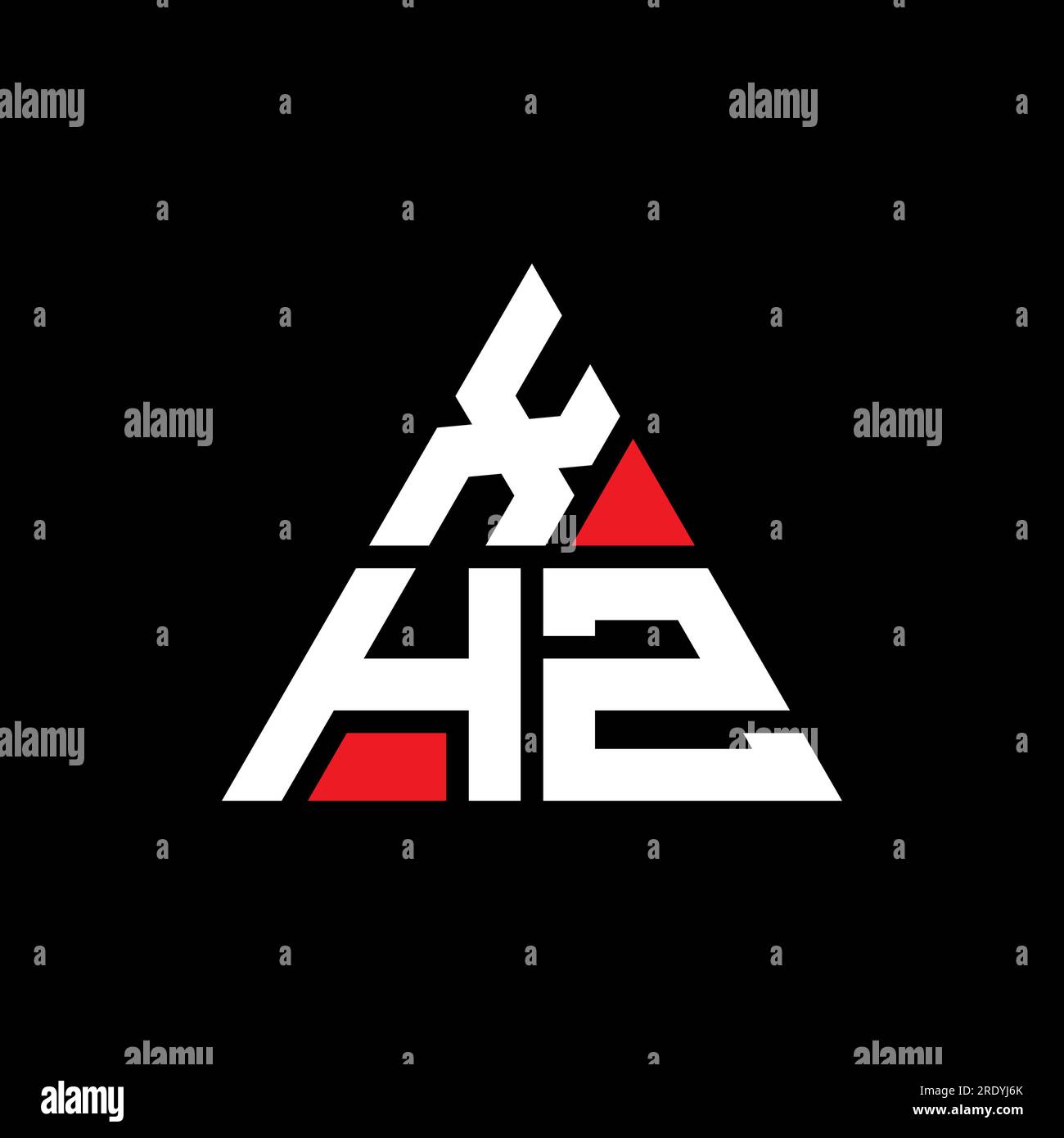 XHZ triangle letter logo design with triangle shape. XHZ triangle logo ...