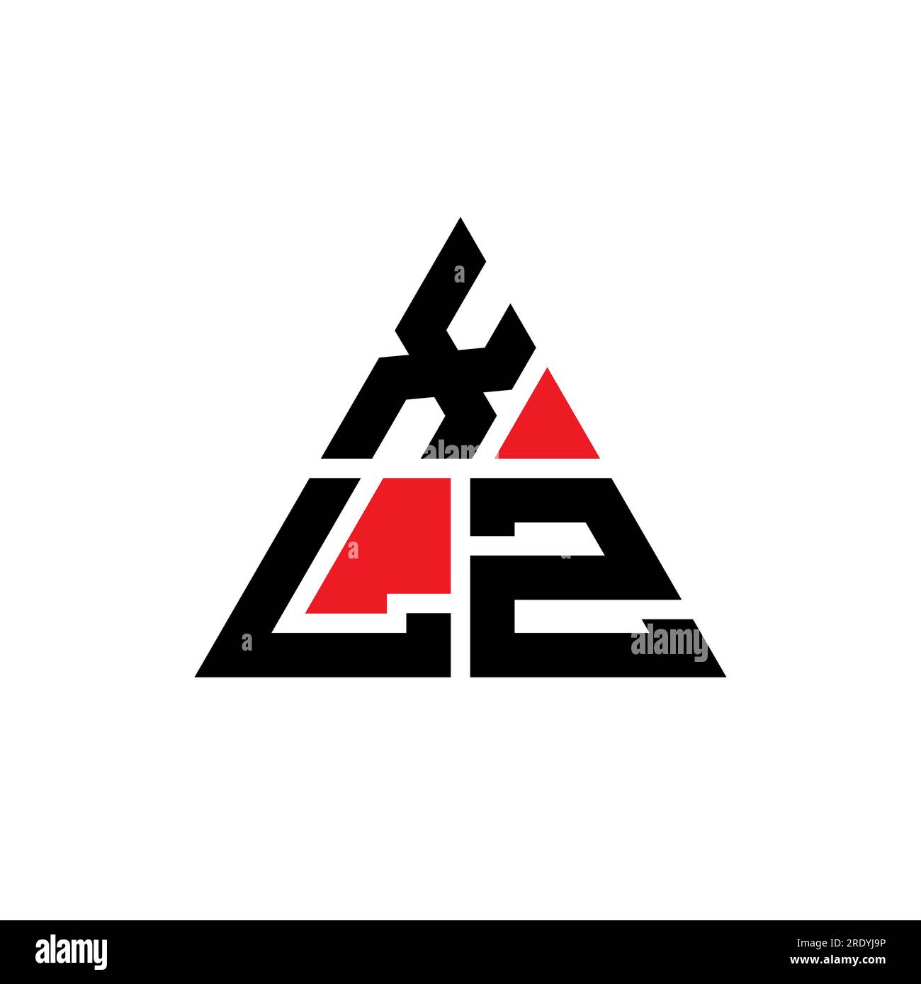 XLZ triangle letter logo design with triangle shape. XLZ triangle logo ...
