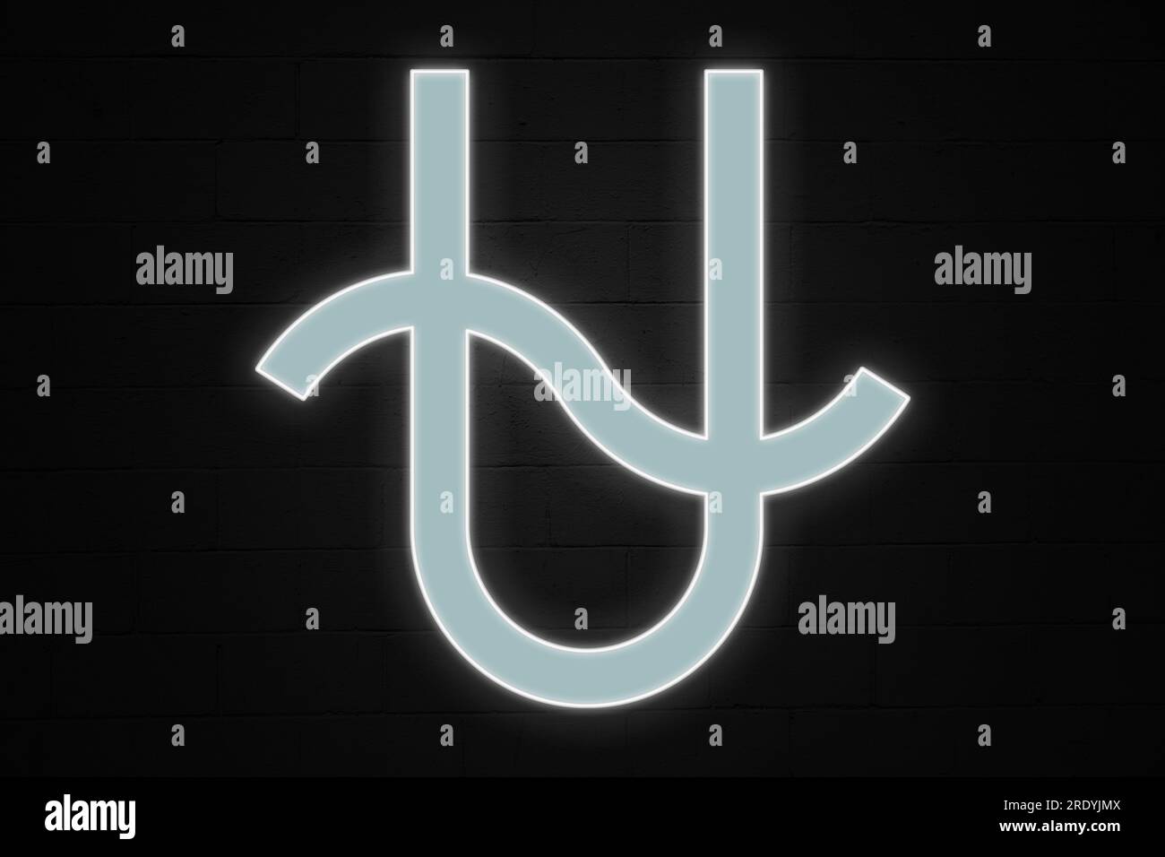 Neon light shaped into the zodiac sign Ophiuchus Stock Photo - Alamy