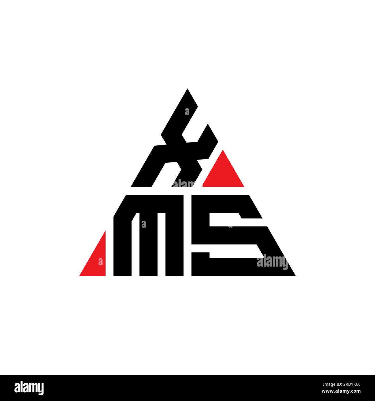 XMS triangle letter logo design with triangle shape. XMS triangle logo ...