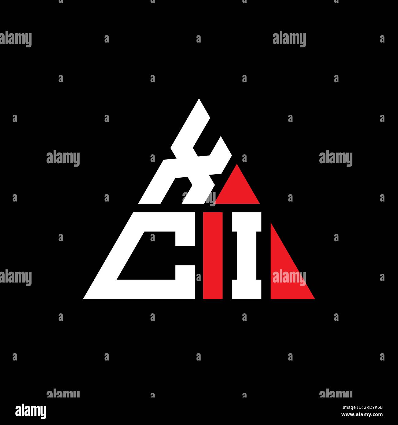 XCI triangle letter logo design with triangle shape. XCI triangle logo ...