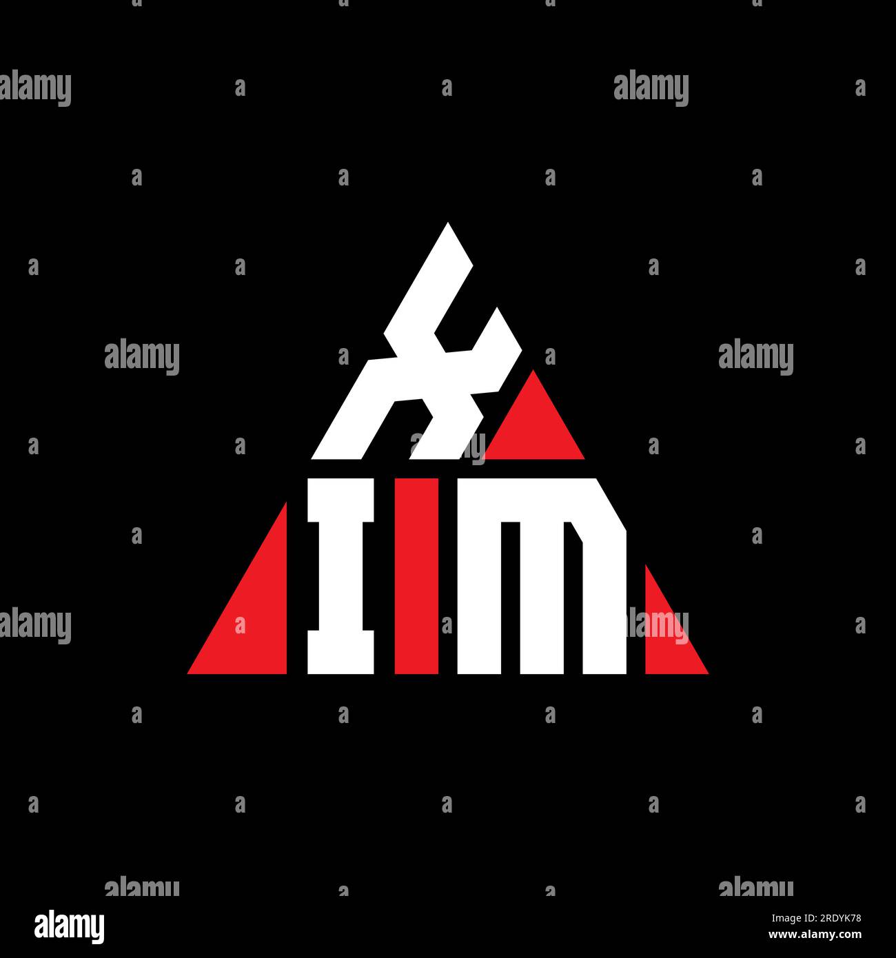 XIM triangle letter logo design with triangle shape. XIM triangle logo ...