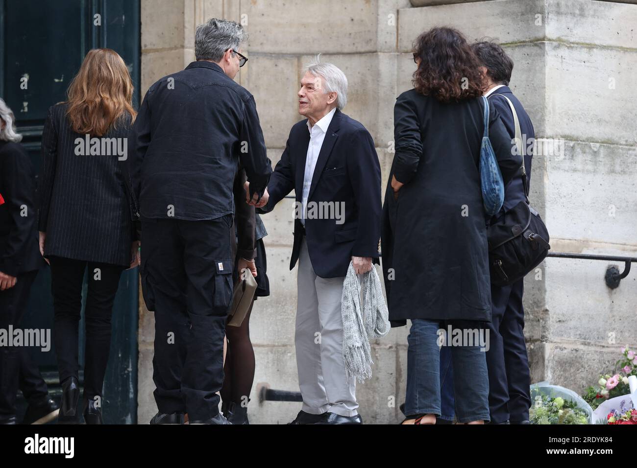 Paris, France. 24th July, 2023. Benjamin Biolay, Salvatore Adamo during ...