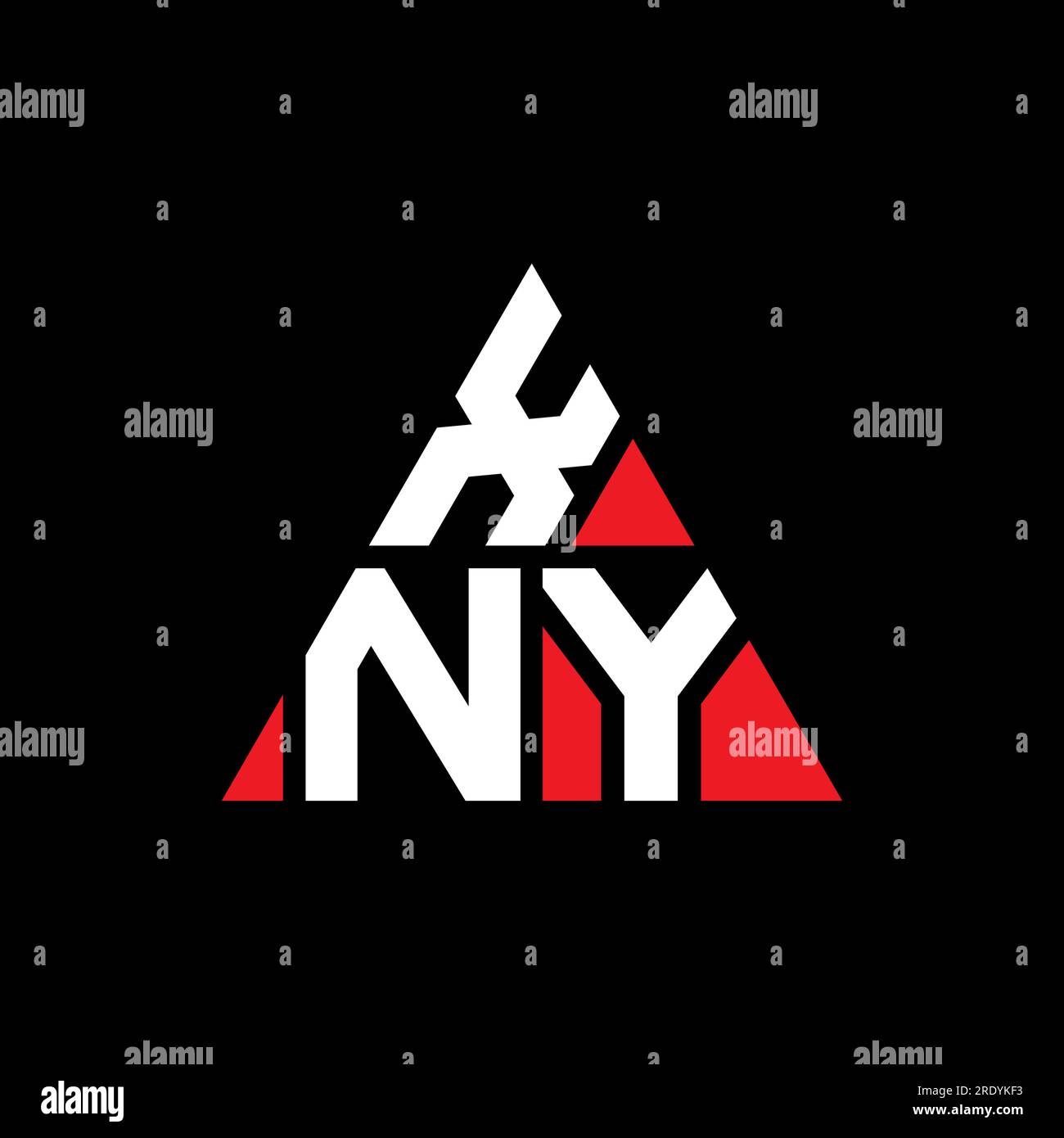 XNY triangle letter logo design with triangle shape. XNY triangle logo ...