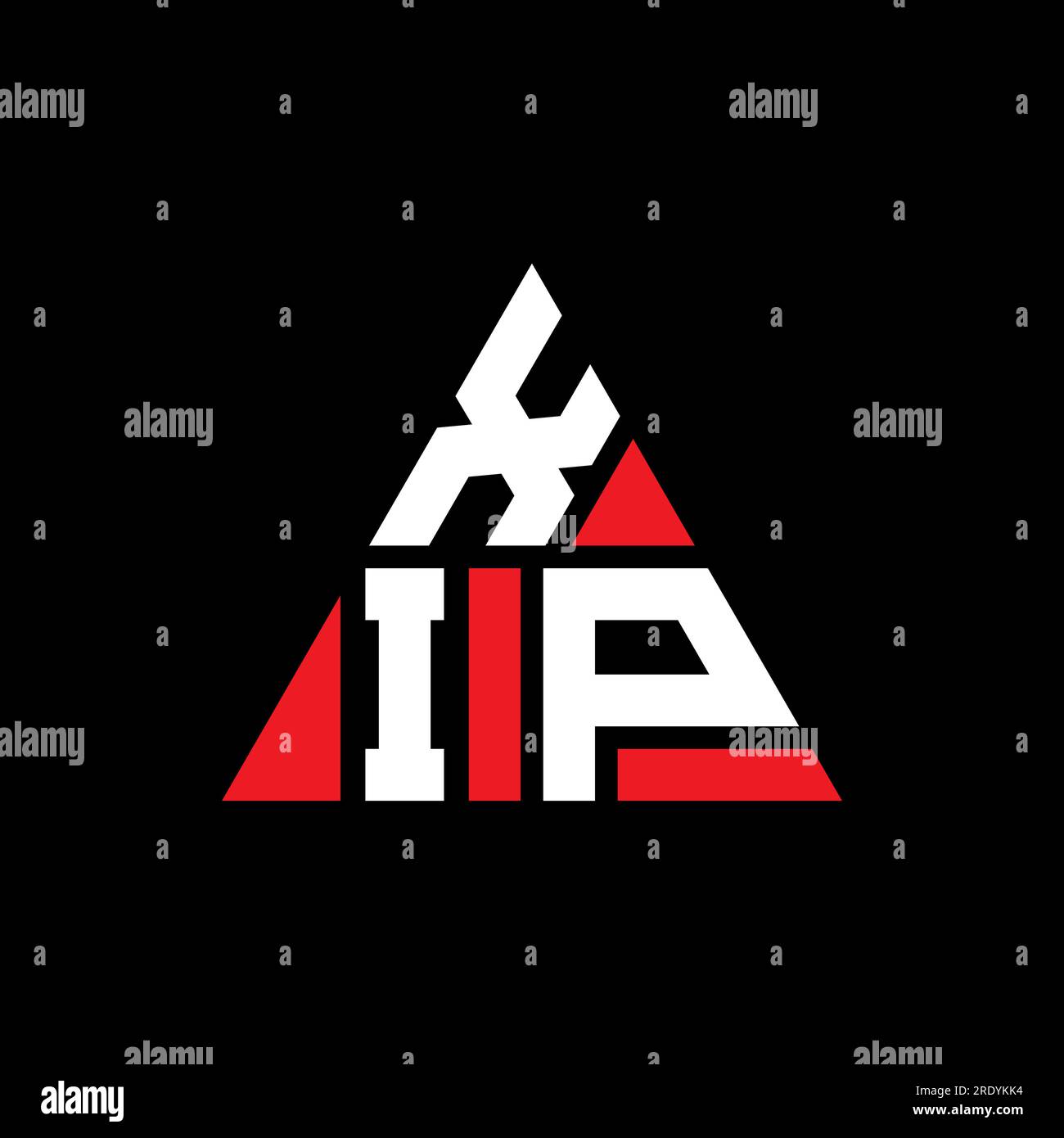 XIP triangle letter logo design with triangle shape. XIP triangle logo ...