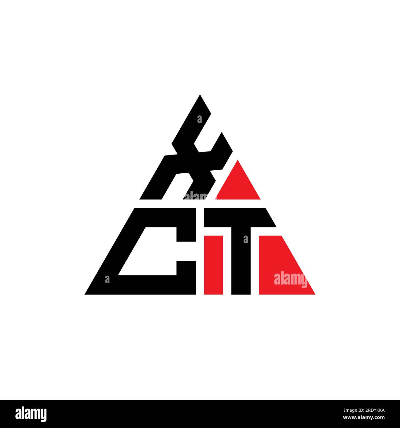XCT triangle letter logo design with triangle shape. XCT triangle logo ...