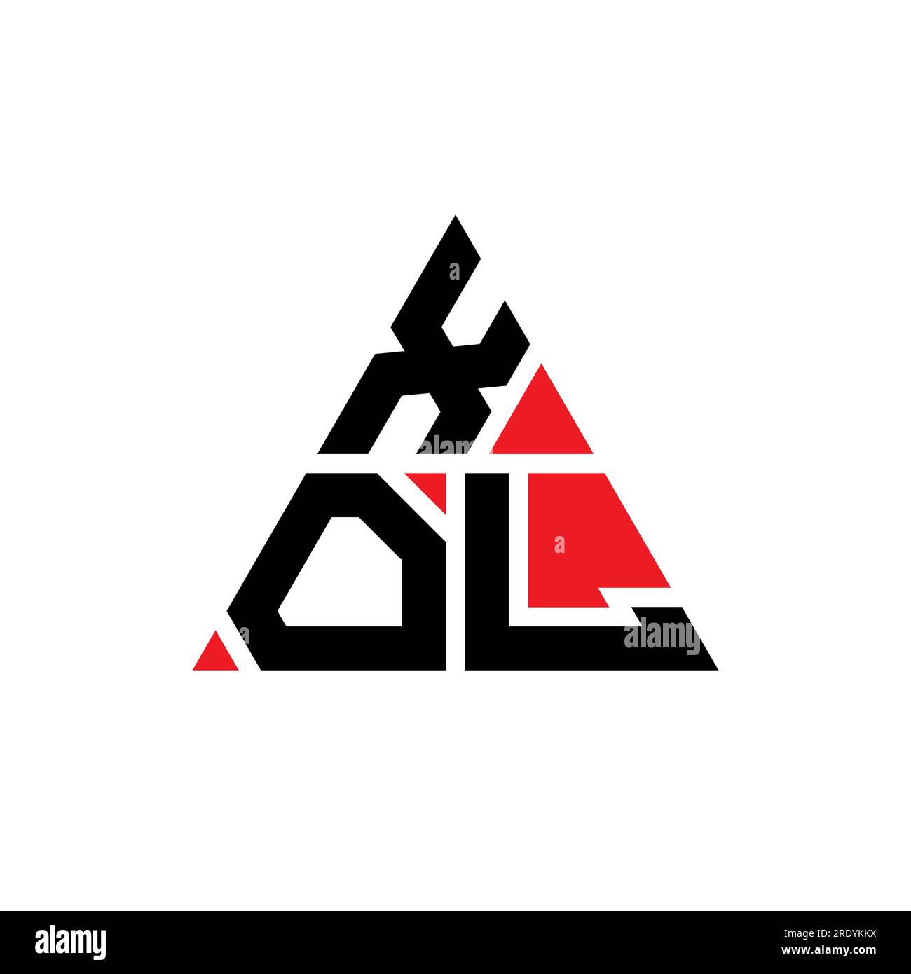 XOL triangle letter logo design with triangle shape. XOL triangle logo ...
