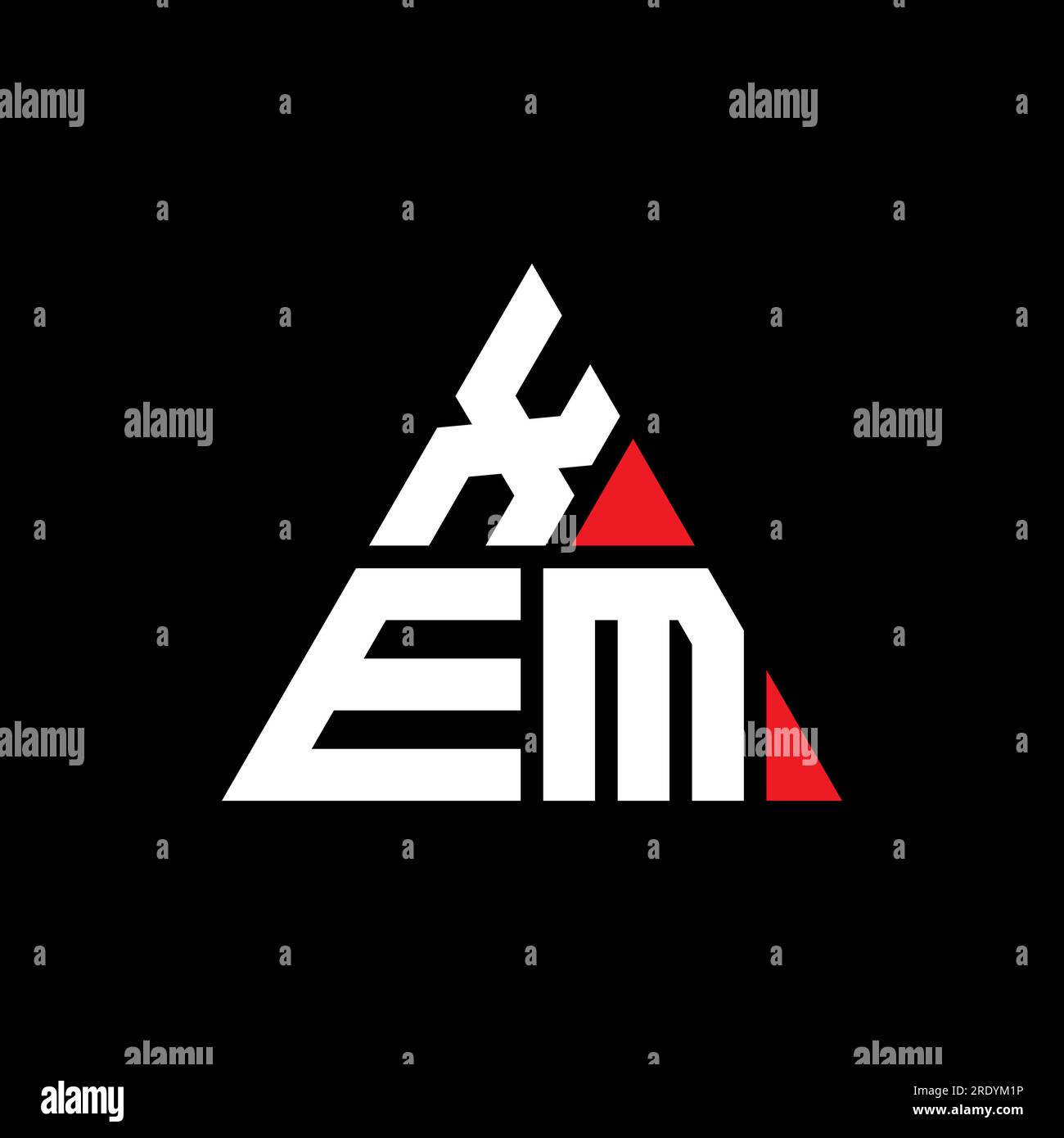 XEM triangle letter logo design with triangle shape. XEM triangle logo ...