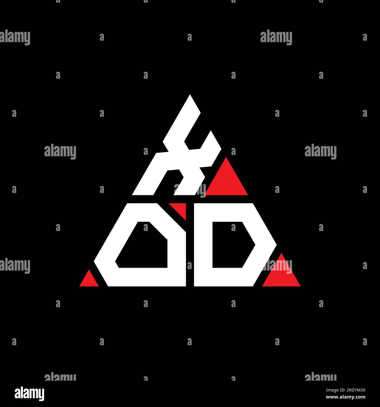 XOD triangle letter logo design with triangle shape. XOD triangle logo ...