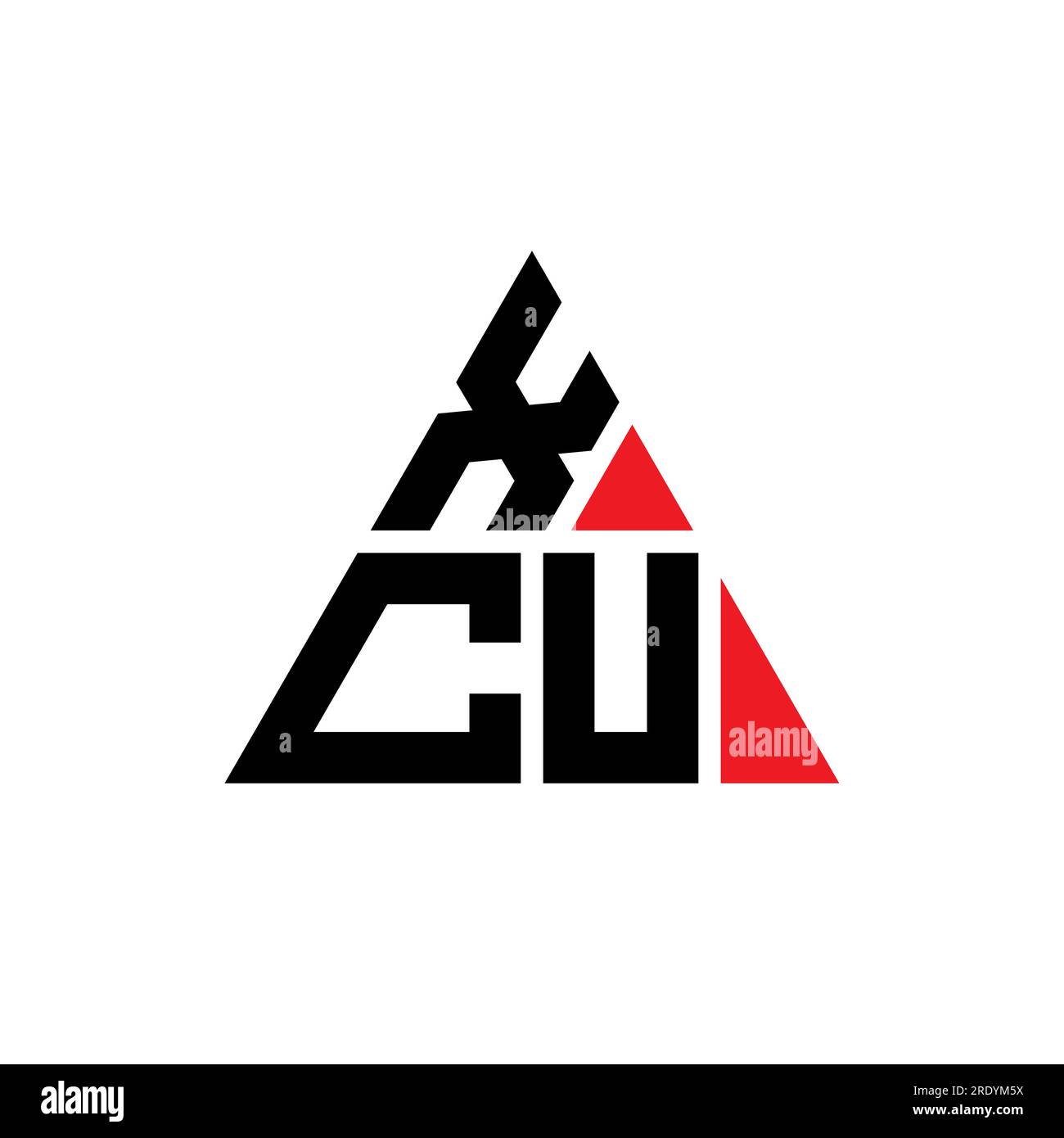 XCU triangle letter logo design with triangle shape. XCU triangle logo design monogram. XCU ...