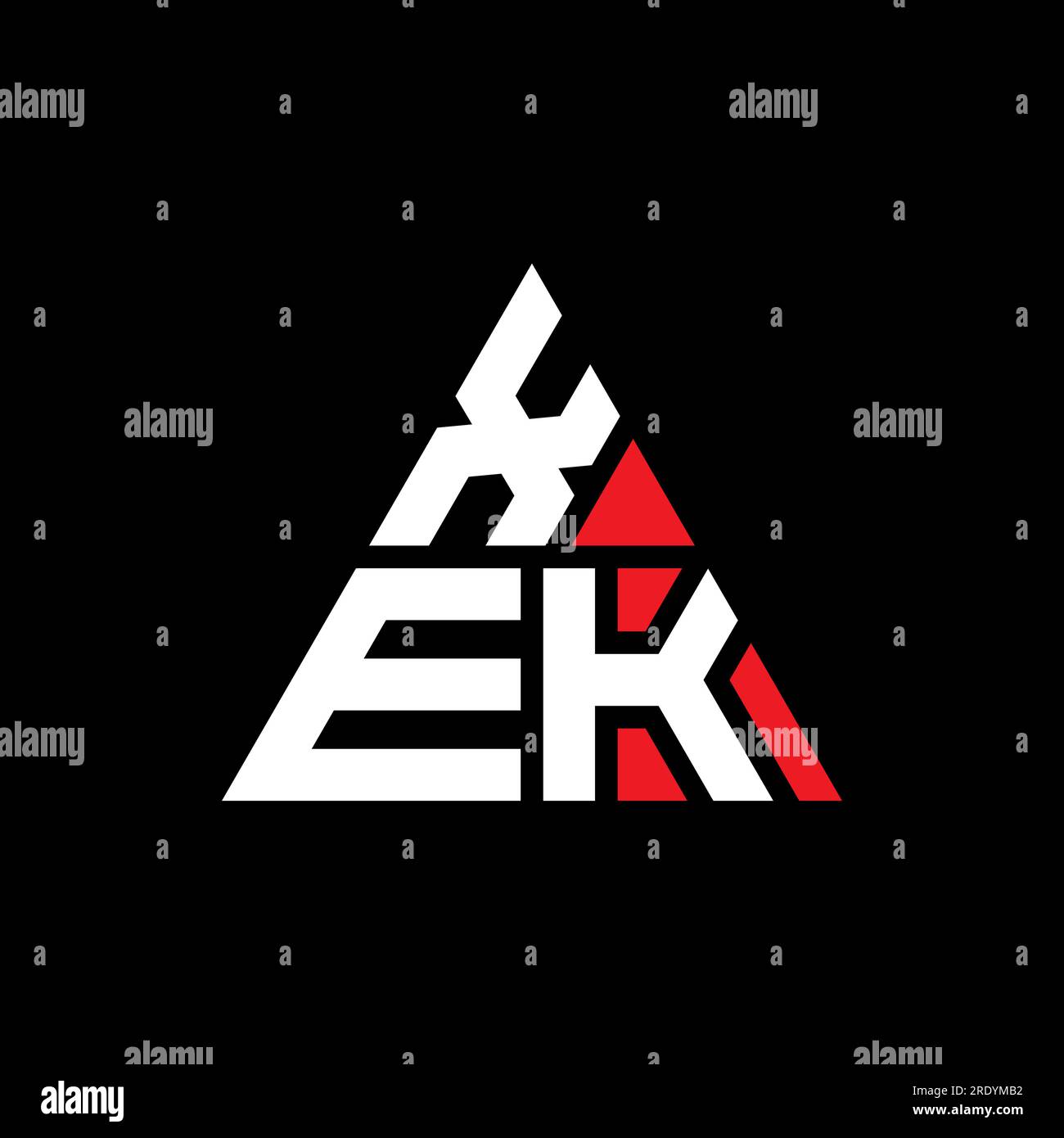 XEK triangle letter logo design with triangle shape. XEK triangle logo ...