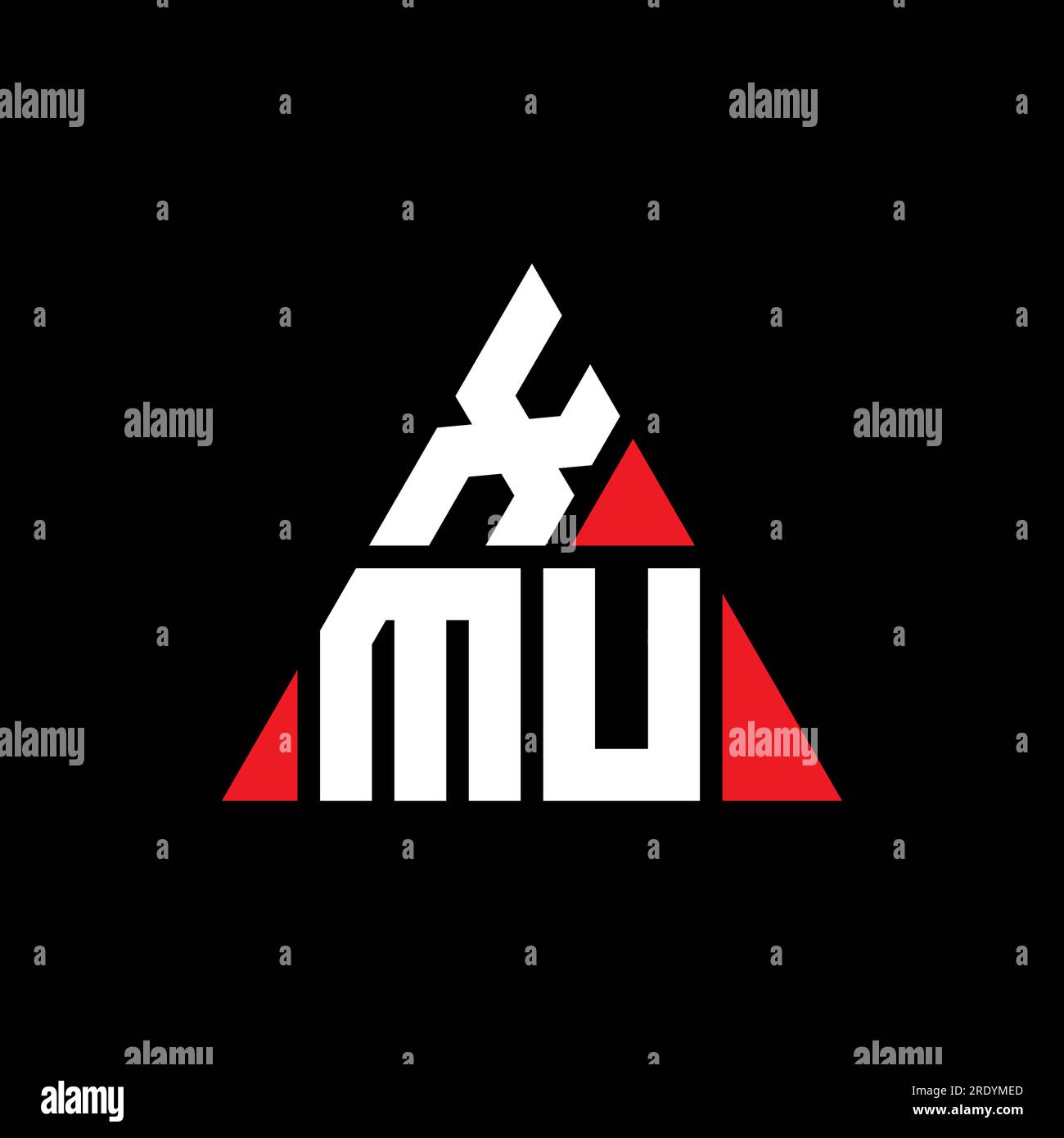 XMU triangle letter logo design with triangle shape. XMU triangle logo ...