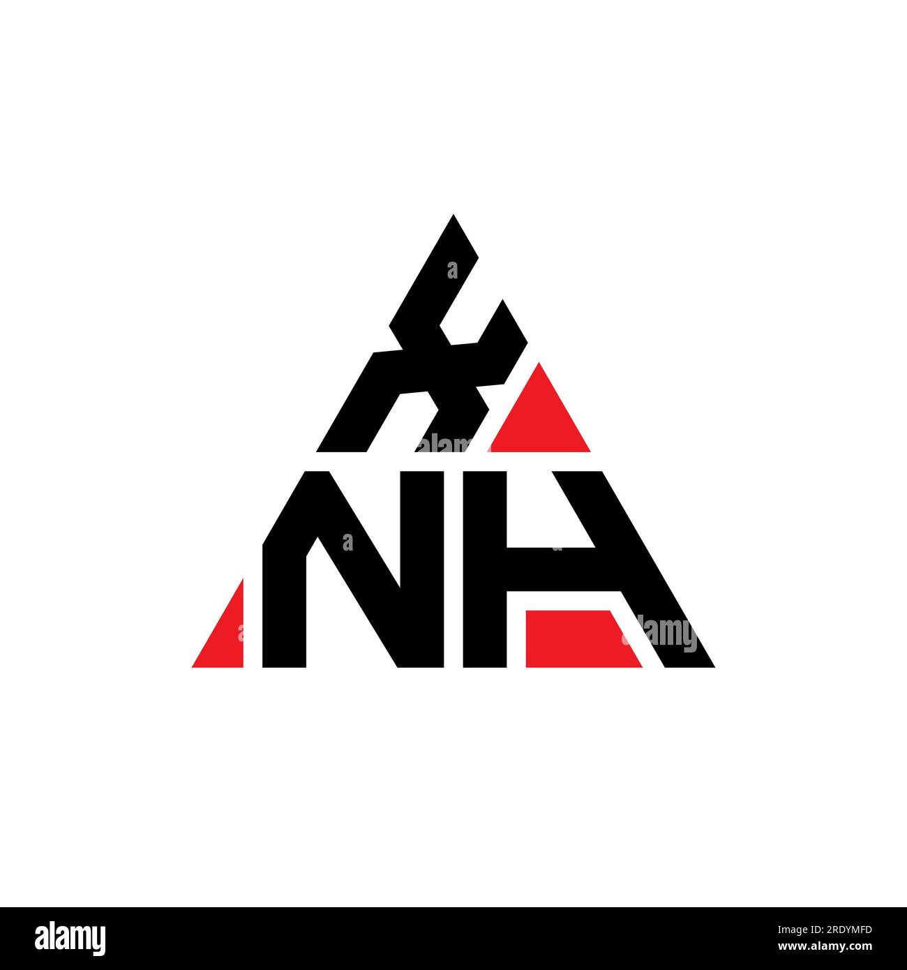 XNH triangle letter logo design with triangle shape. XNH triangle logo ...