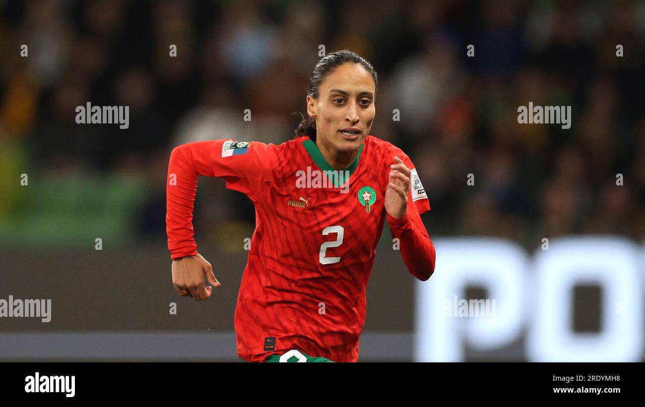 Morocco's Zineb Redouani in action during the Women's World Cup Group H ...