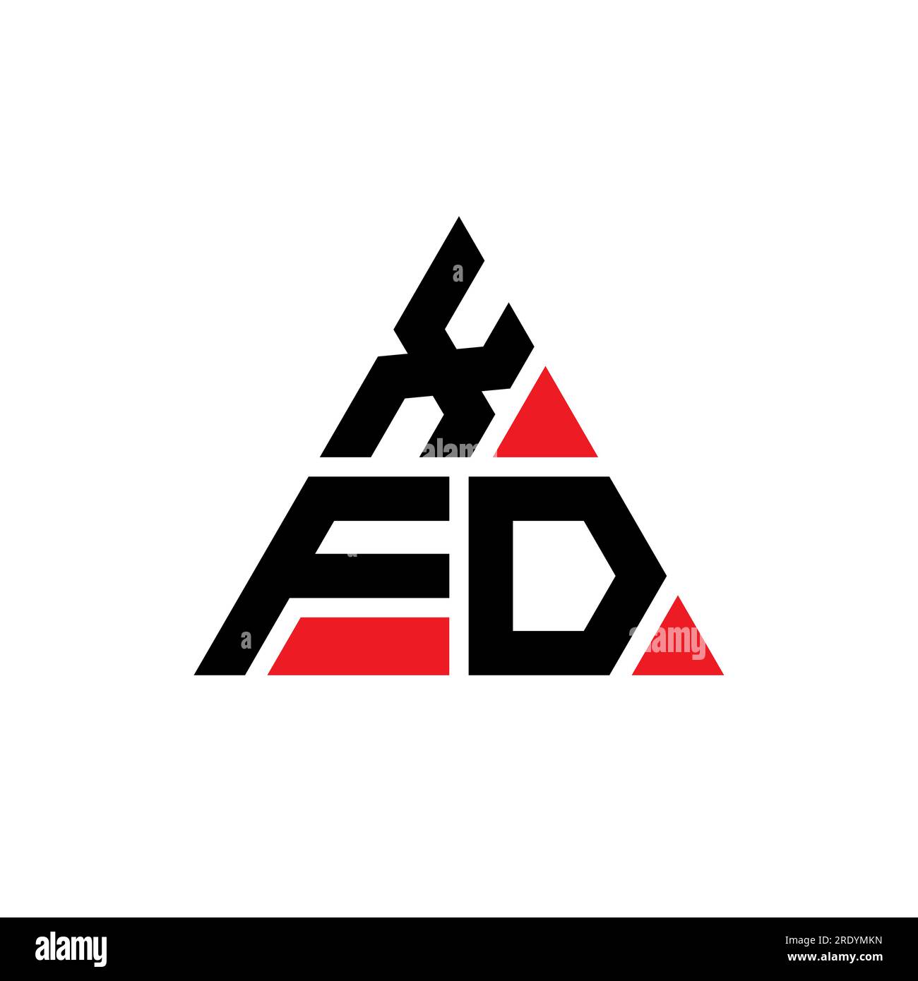 XFD triangle letter logo design with triangle shape. XFD triangle logo ...
