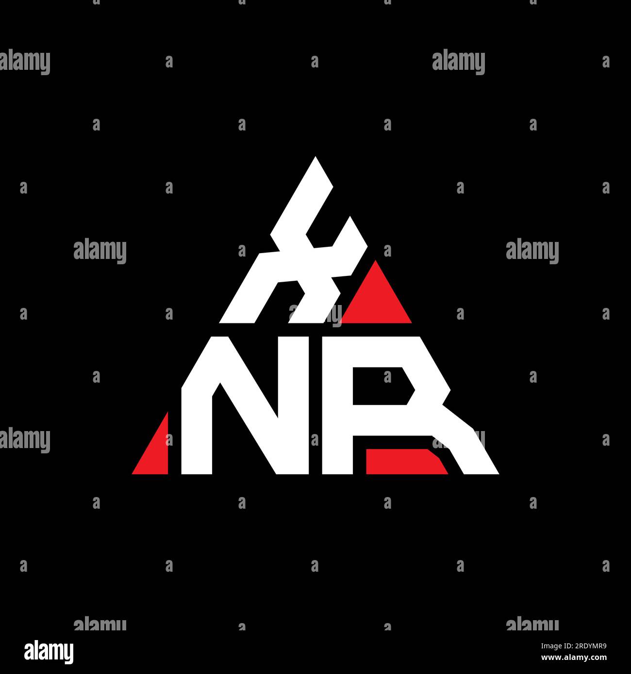 XNR triangle letter logo design with triangle shape. XNR triangle logo ...