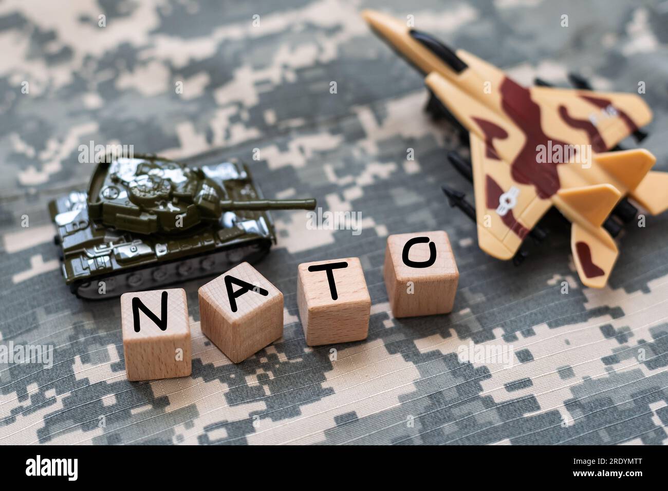 War NATO text on camouflage background Stock Photo - Alamy
