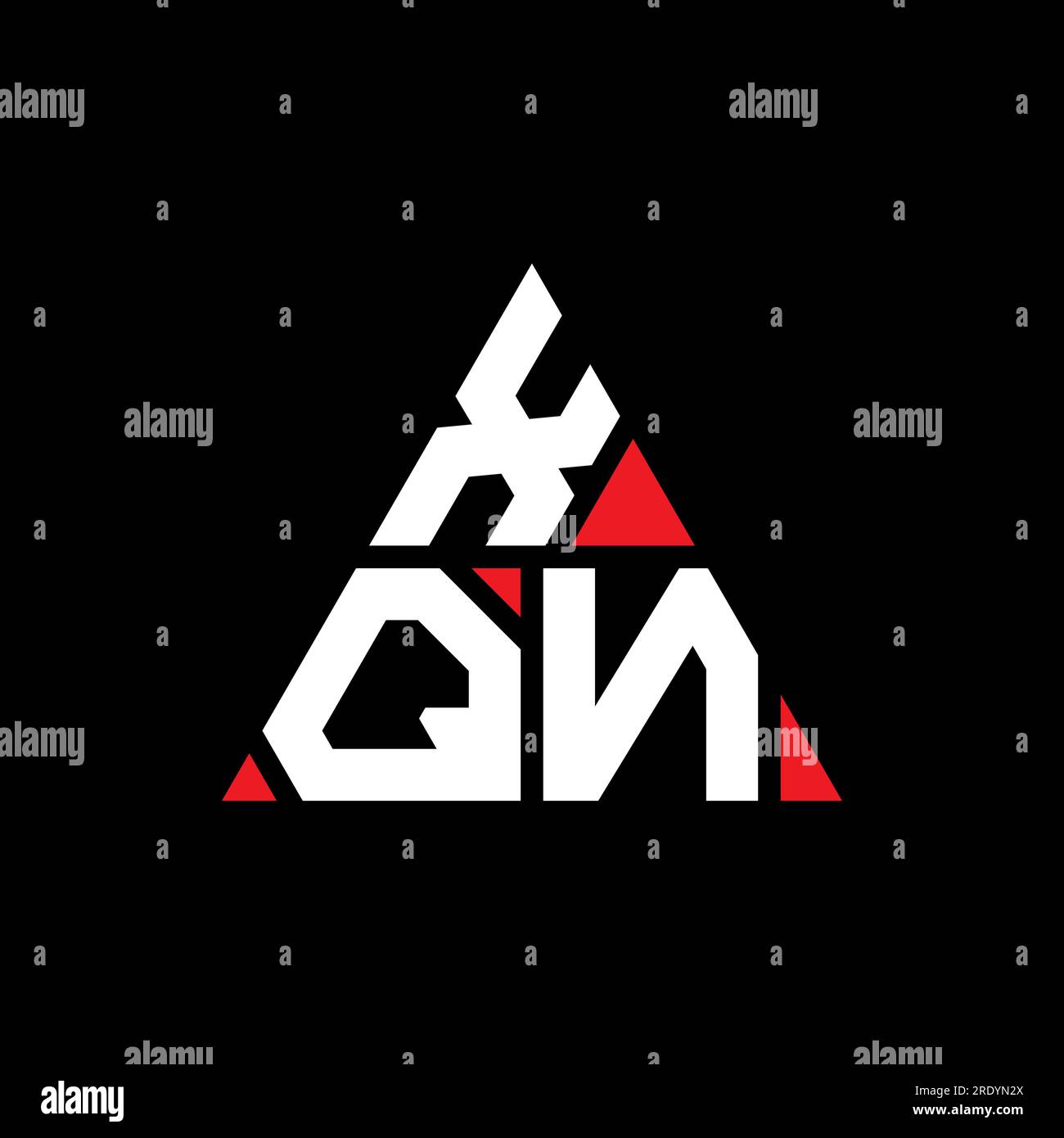 XQN triangle letter logo design with triangle shape. XQN triangle logo ...