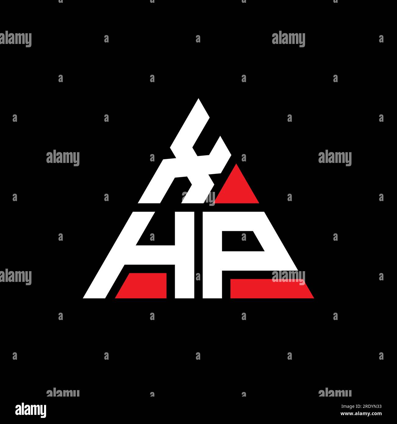 XHP triangle letter logo design with triangle shape. XHP triangle logo ...