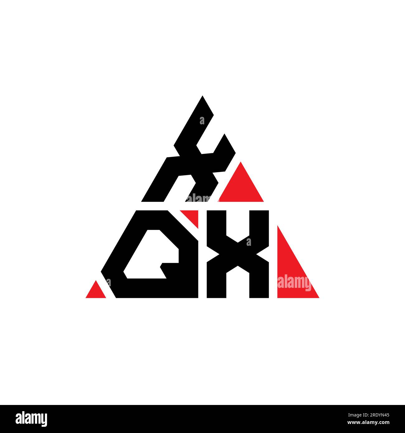 XQX triangle letter logo design with triangle shape. XQX triangle logo ...