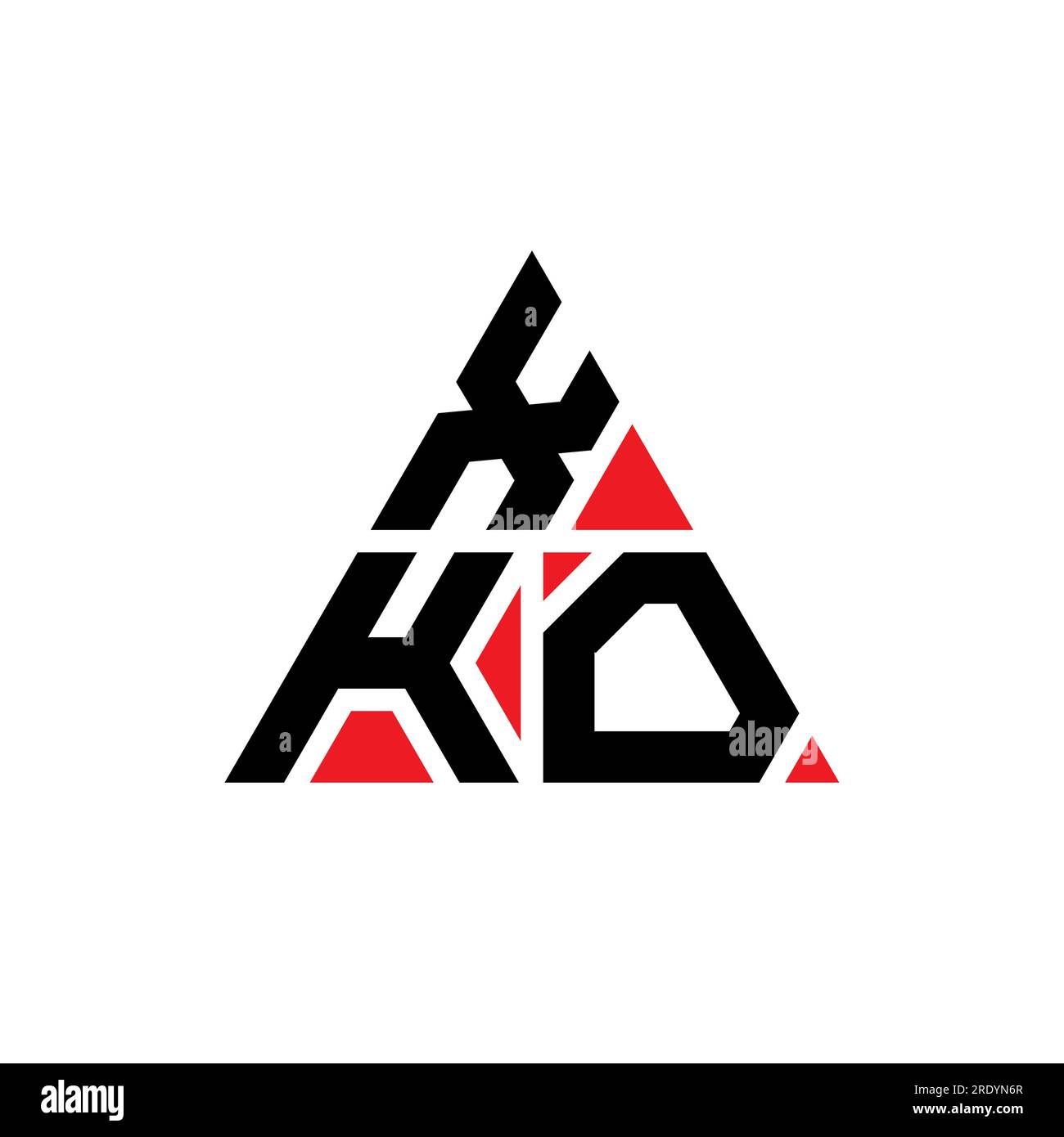 XKO triangle letter logo design with triangle shape. XKO triangle logo ...