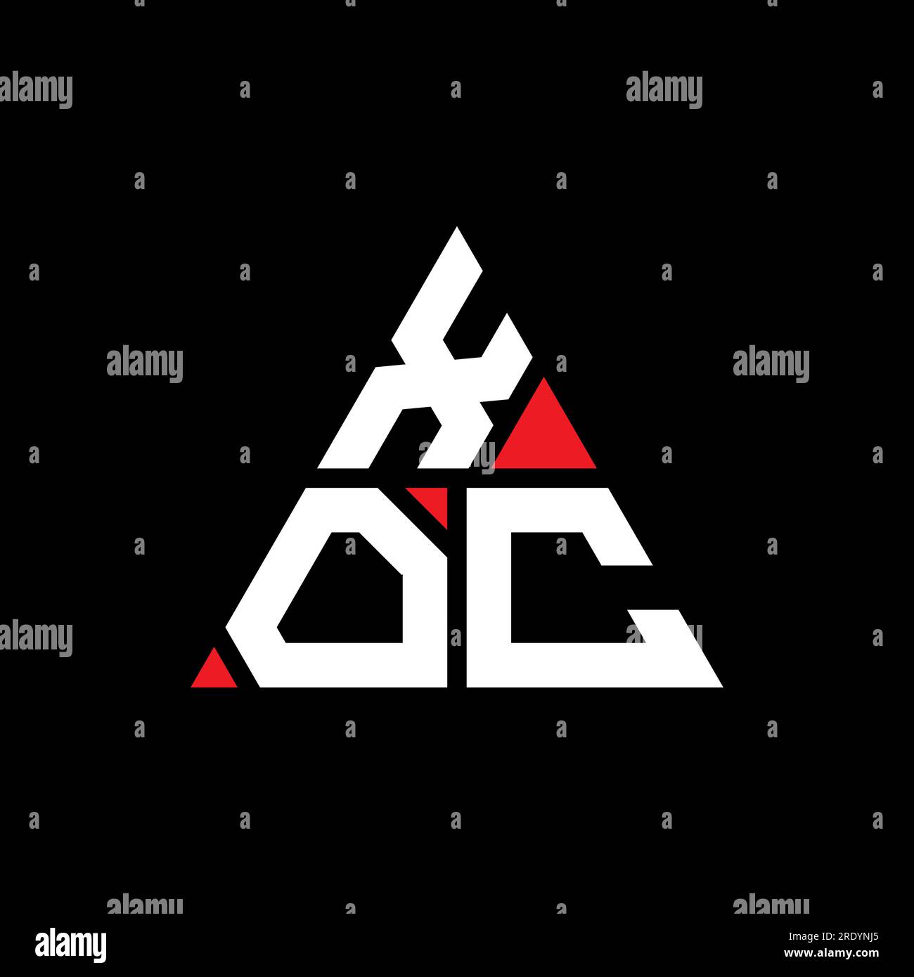 XOC triangle letter logo design with triangle shape. XOC triangle logo ...