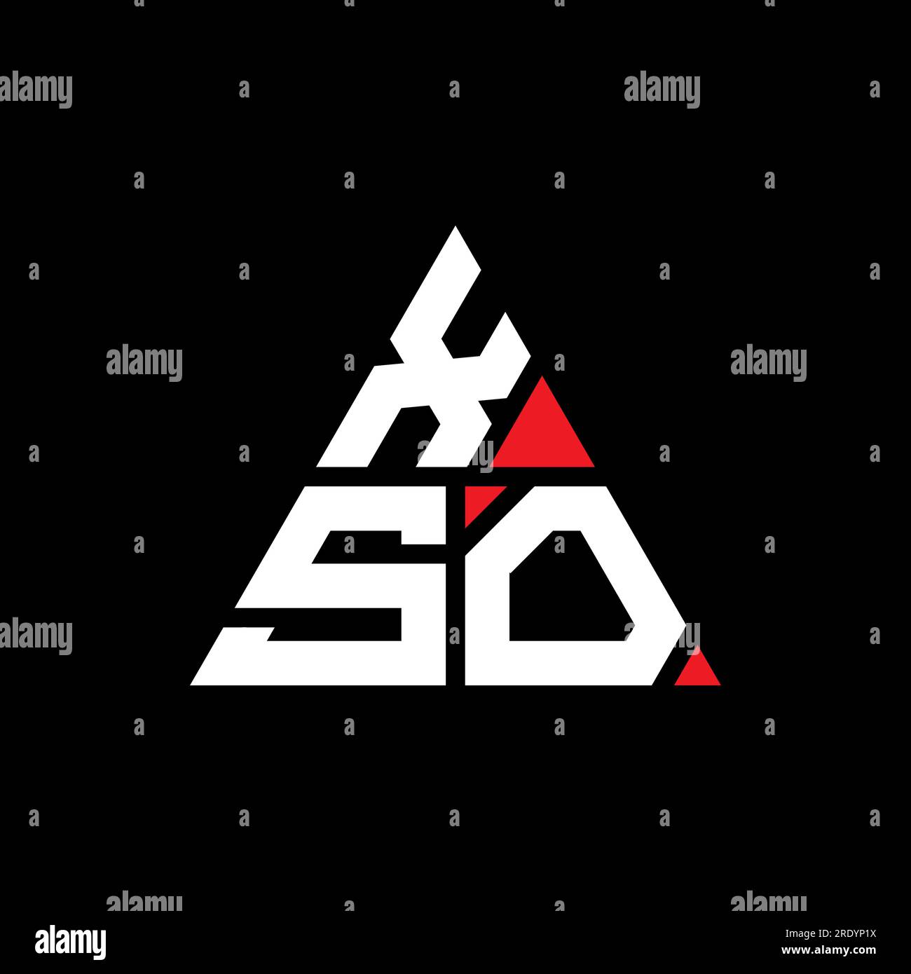 XSO triangle letter logo design with triangle shape. XSO triangle logo ...