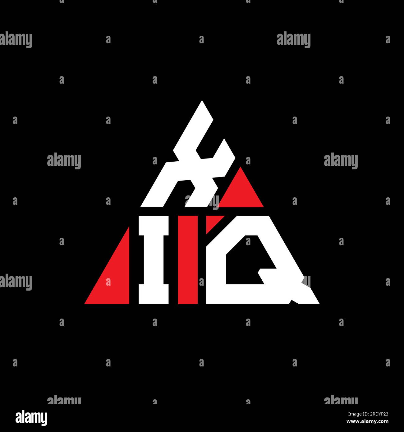 XIQ triangle letter logo design with triangle shape. XIQ triangle logo ...