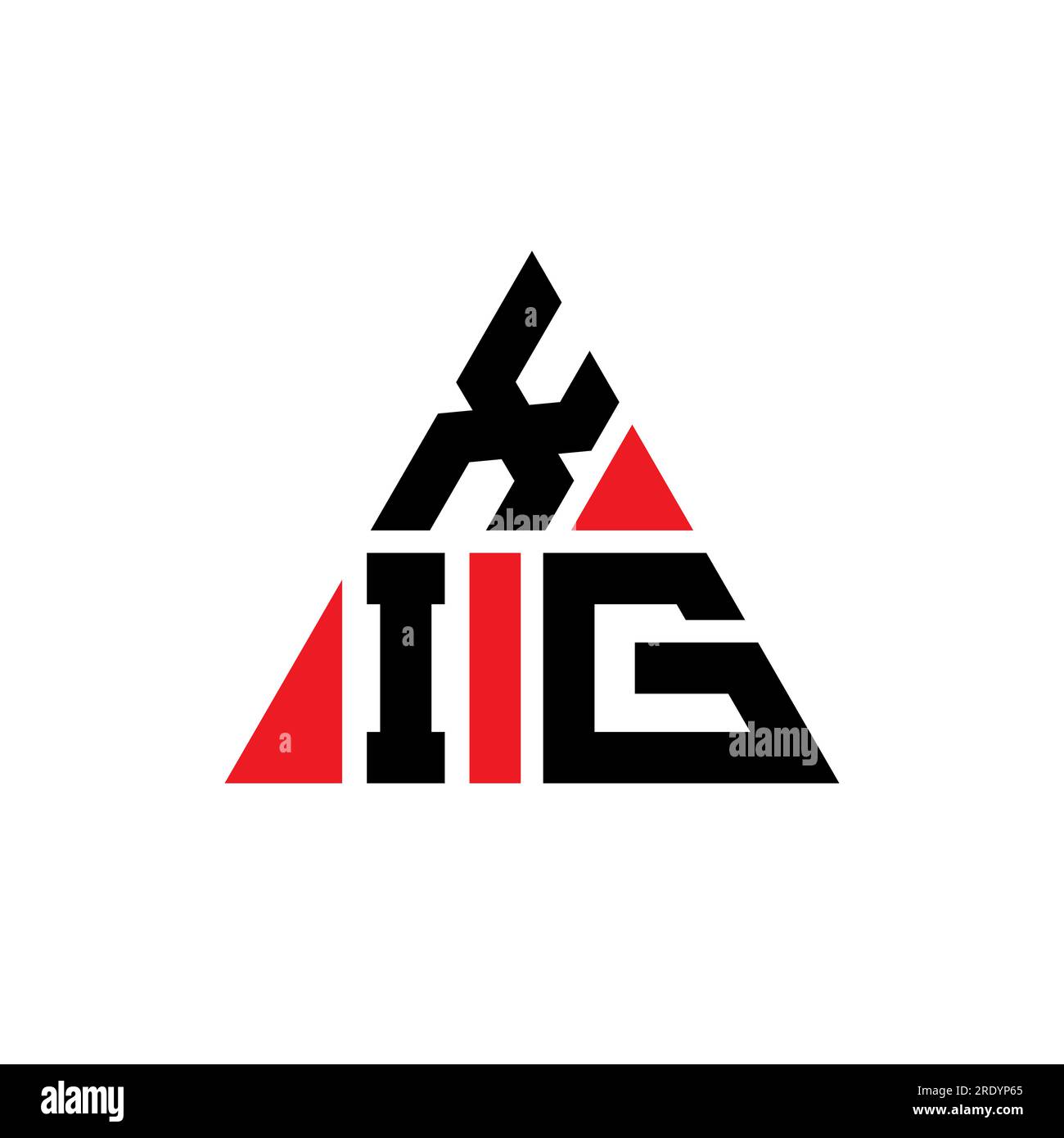XIG triangle letter logo design with triangle shape. XIG triangle logo ...