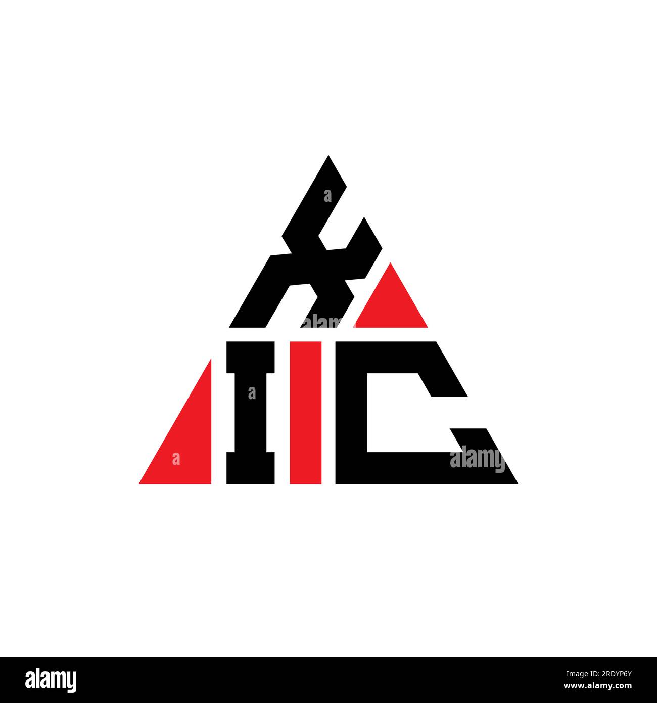 XIC triangle letter logo design with triangle shape. XIC triangle logo ...