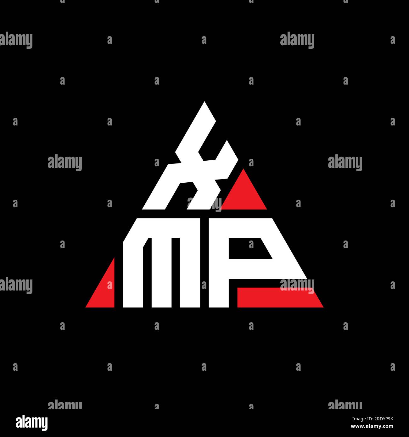 XMP triangle letter logo design with triangle shape. XMP triangle logo ...