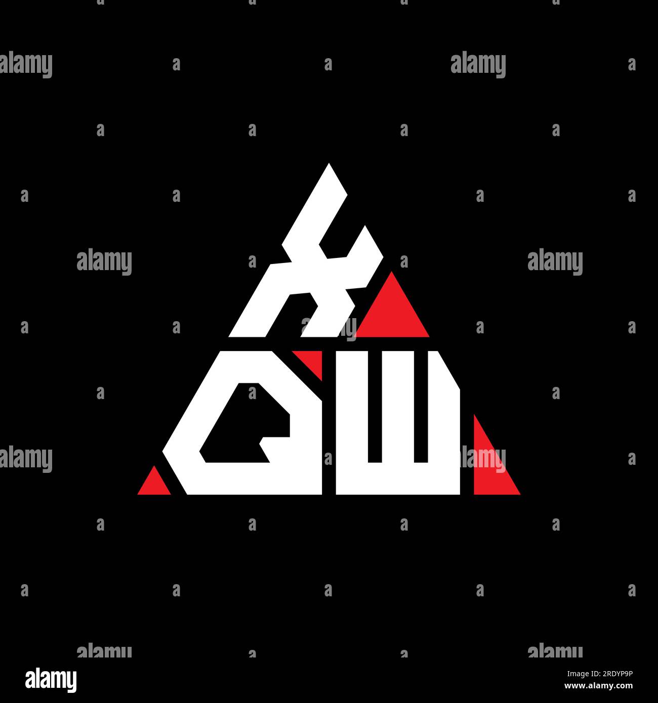 XQW triangle letter logo design with triangle shape. XQW triangle logo ...