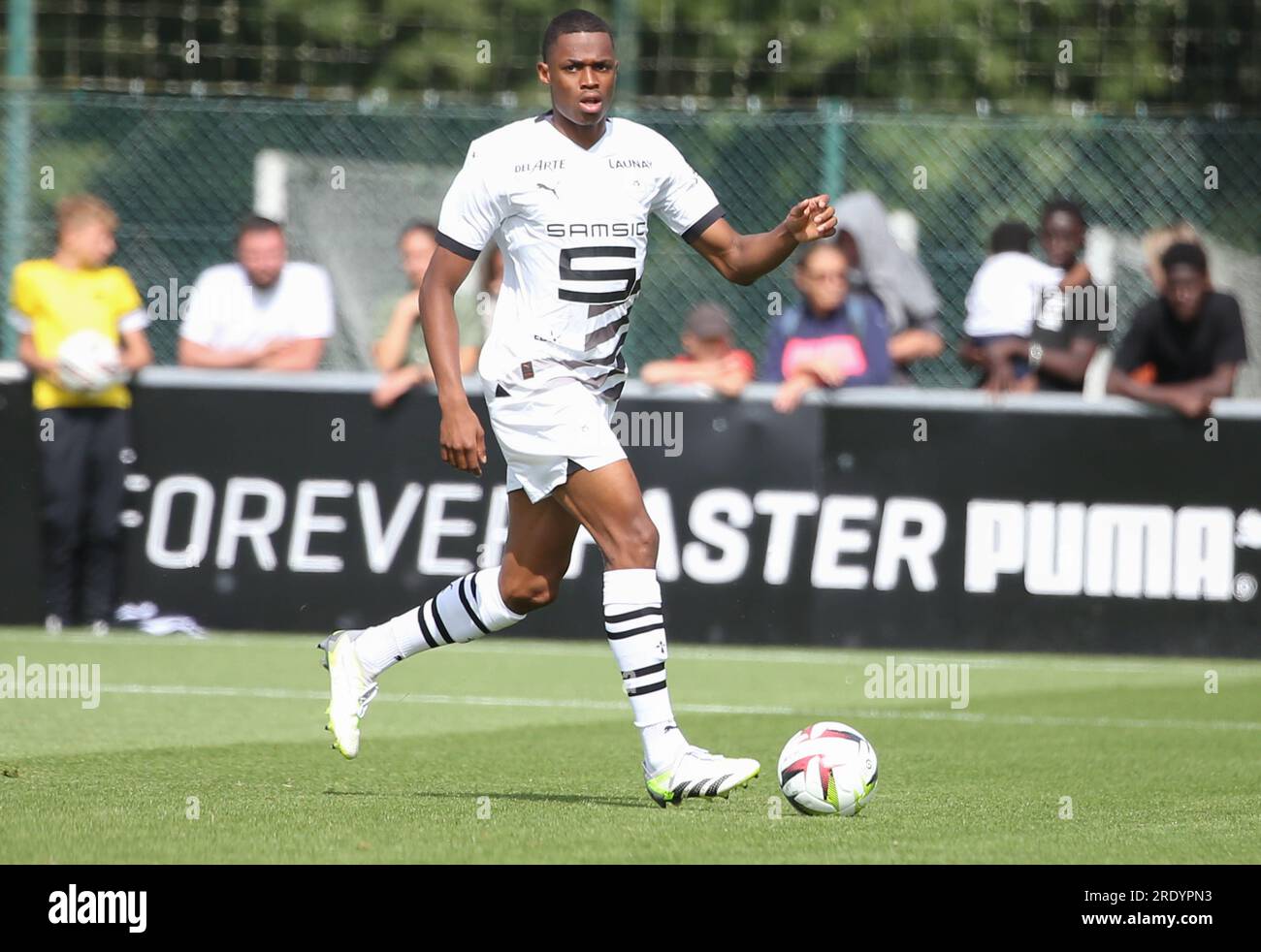 Jeanuël Belocian of Stade Rennais during the Amical 2023 between Stade ...