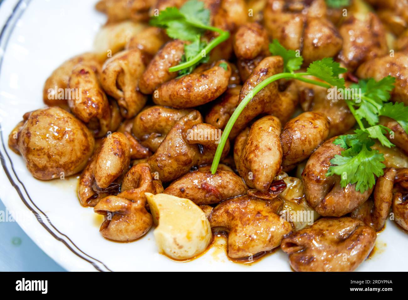 A Delicious Fried Pork Intestine Stock Photo - Alamy