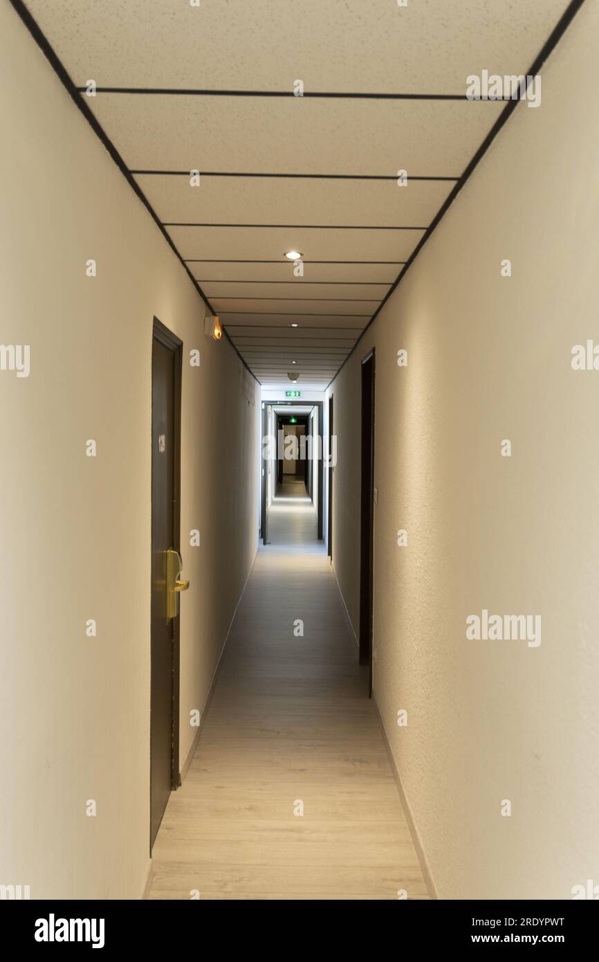 View to corridor of a hotel hi-res stock photography and images - Alamy