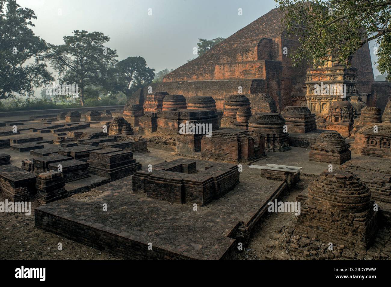 12 23 2014 Vintage ruins of Nalanda Mahavihara Mahavihara, 5th-century ...