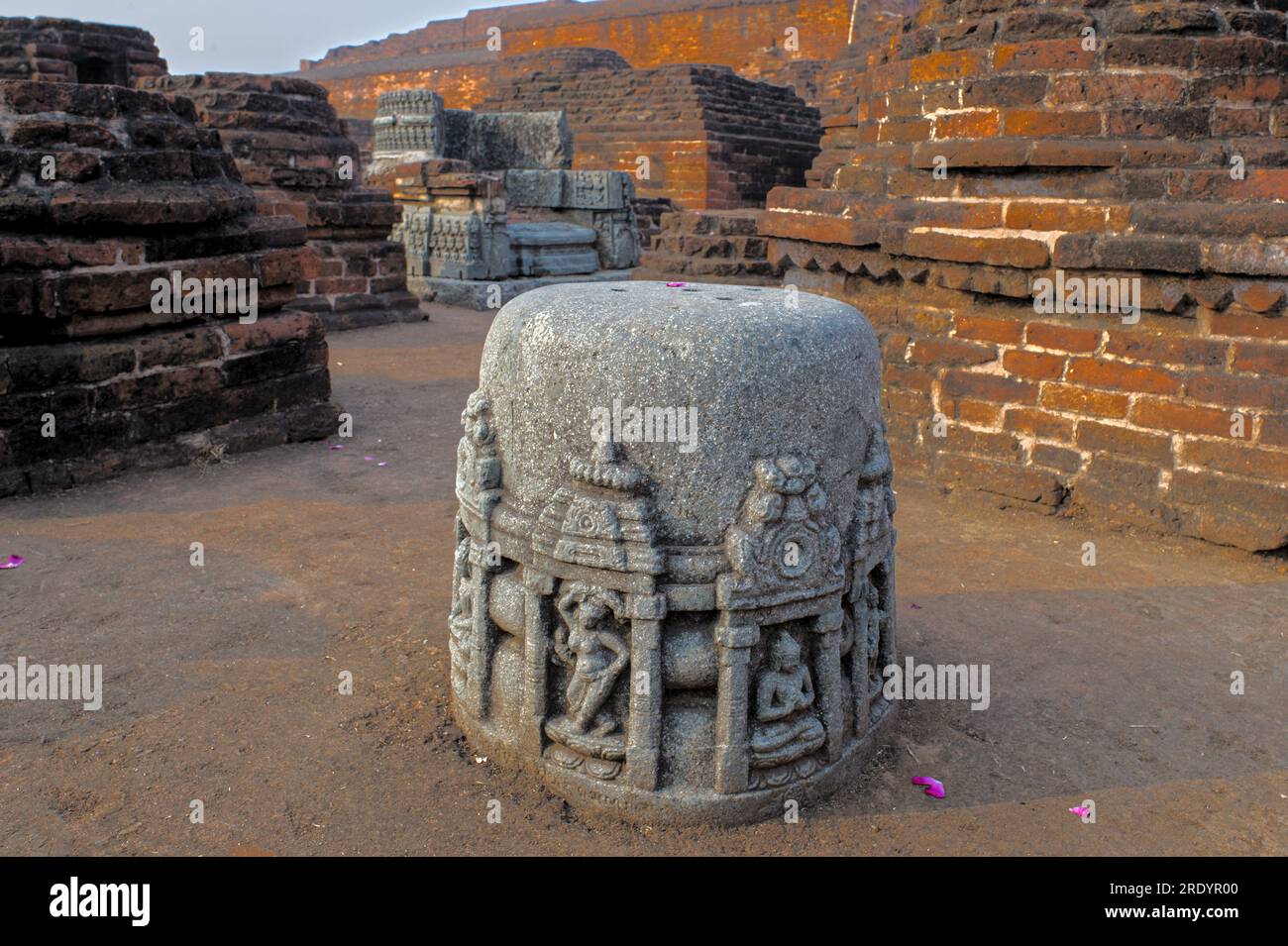 12 23 2014 Vintage ruins of Nalanda Mahavihara Mahavihara, 5th-century ...