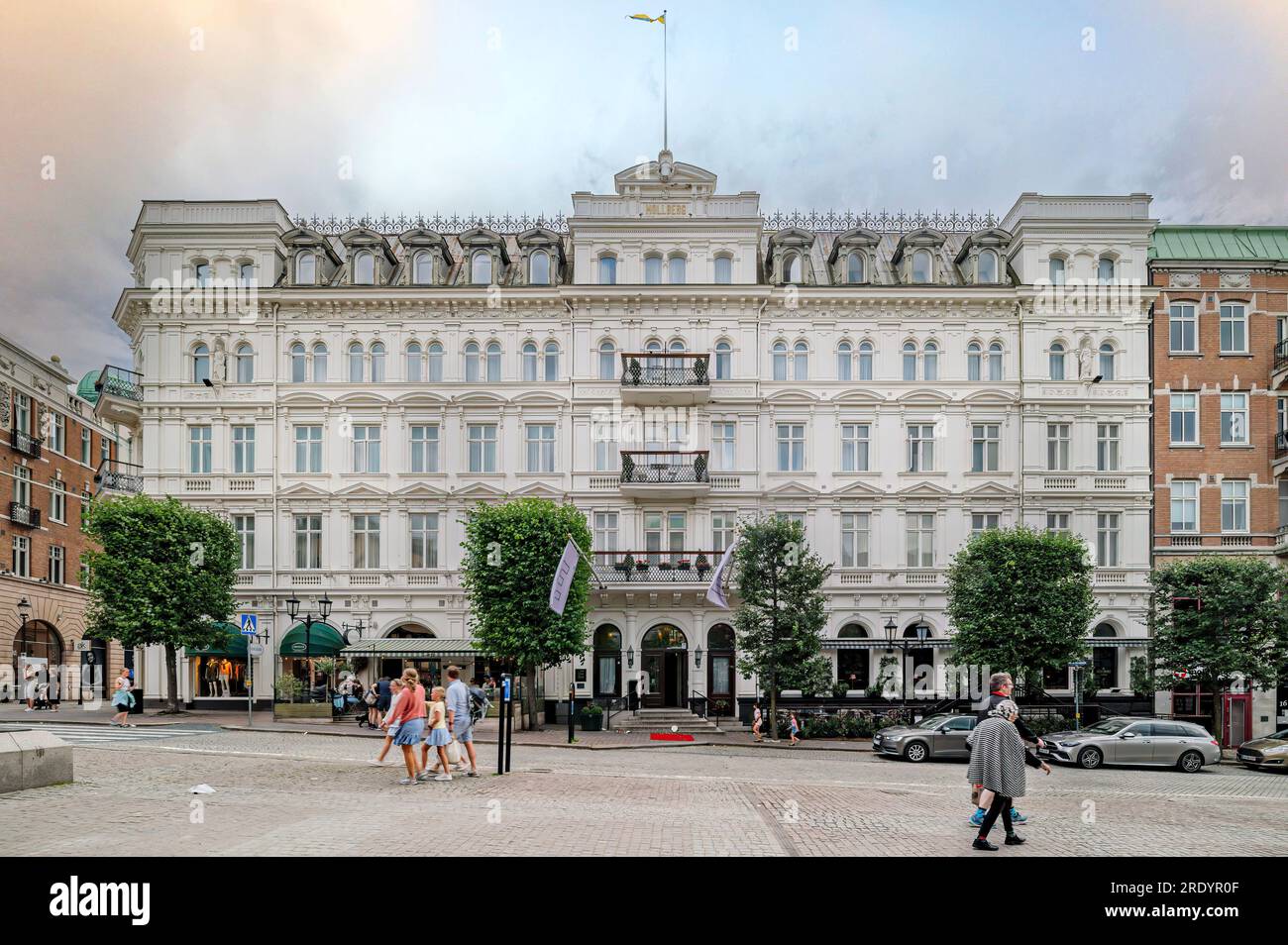 HELSINGBORG, SWEDEN - JULY 16, 2023: The main facade of the city center ...