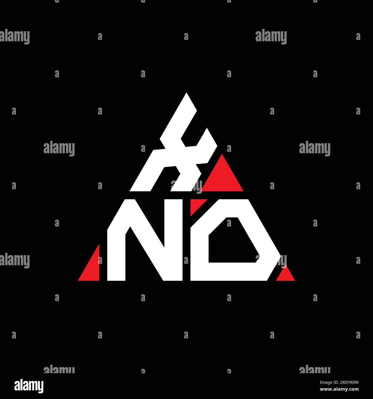 XNO triangle letter logo design with triangle shape. XNO triangle logo ...