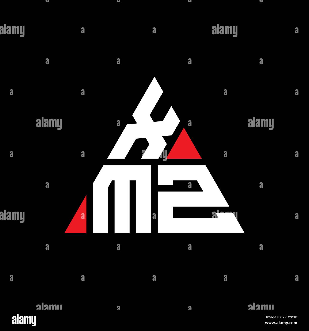 XMZ triangle letter logo design with triangle shape. XMZ triangle logo ...