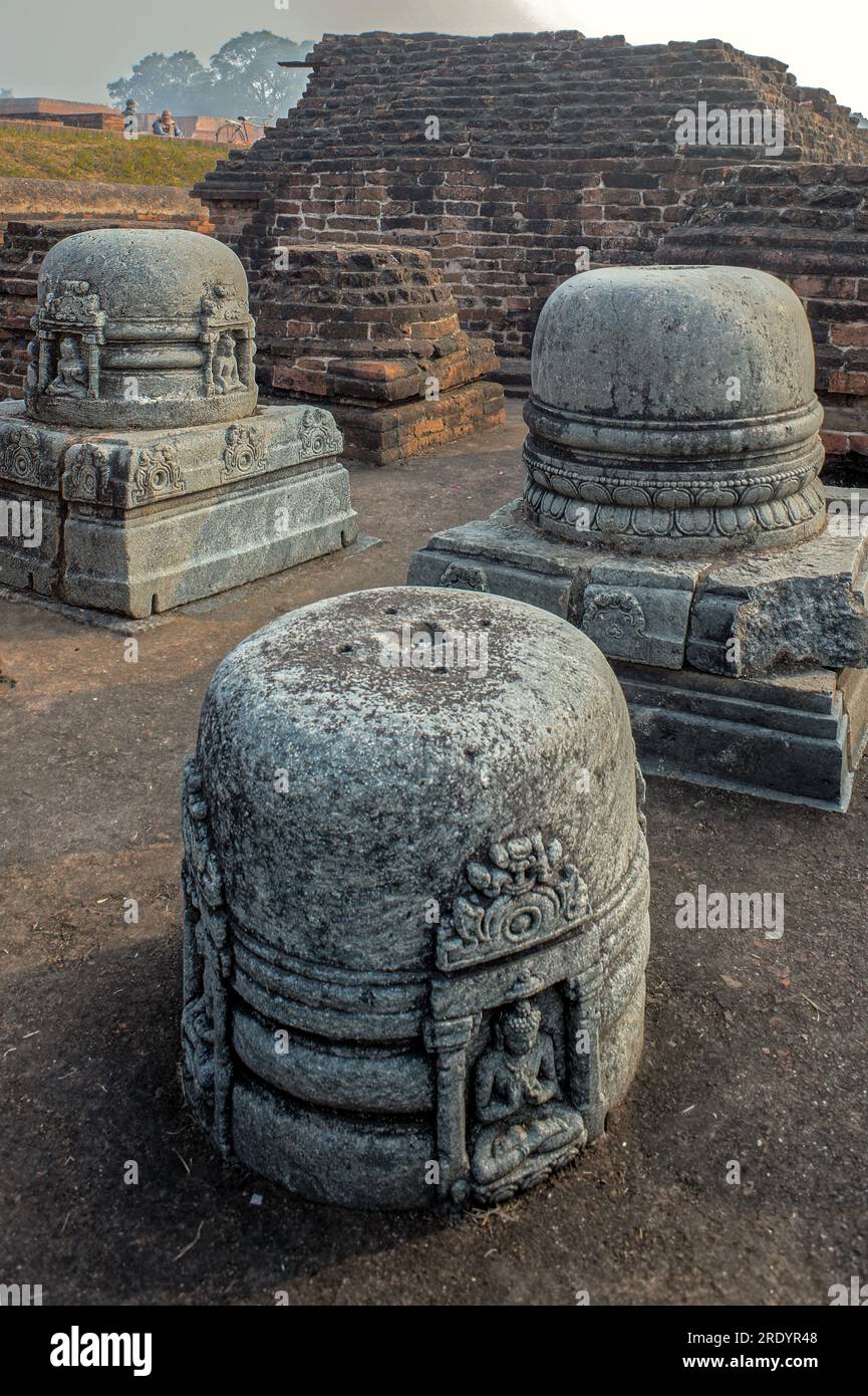 12 23 2014 Vintage ruins of Nalanda Mahavihara Mahavihara, 5th-century ...