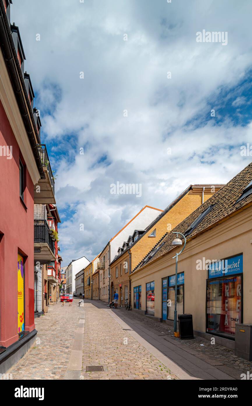 HELSINGBORG, SWEDEN - AUGUST 16, 2019: Street scene from Helsingborg ...