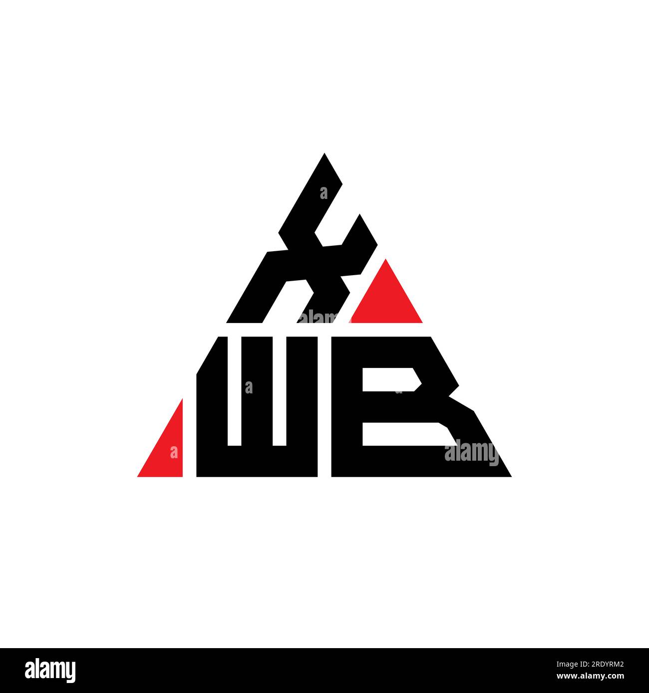 XWB triangle letter logo design with triangle shape. XWB triangle logo ...