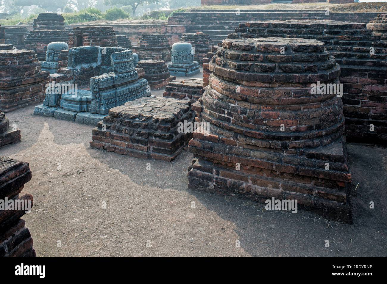 12 23 2014 Vintage ruins of Nalanda Mahavihara Mahavihara, 5th-century ...