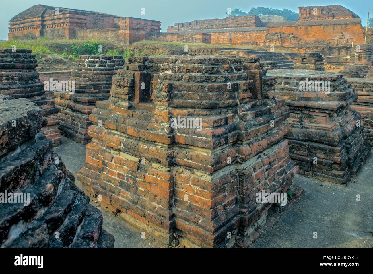 12 23 2014 Vintage ruins of Nalanda Mahavihara Mahavihara, 5th-century ...
