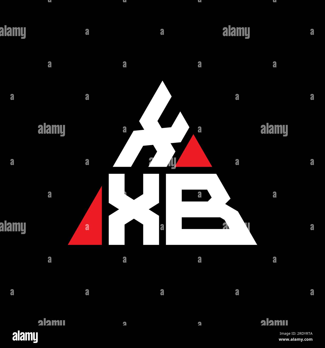 XXB triangle letter logo design with triangle shape. XXB triangle logo ...