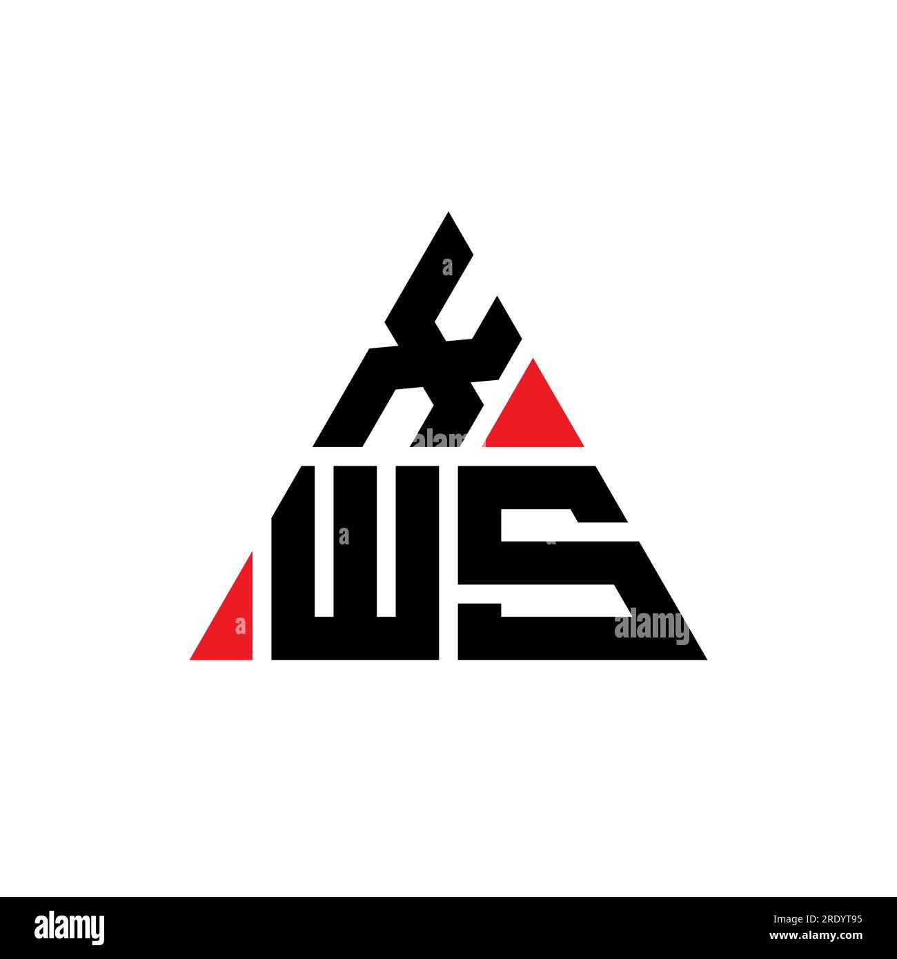 XWS triangle letter logo design with triangle shape. XWS triangle logo ...